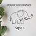 Elephant Metal Wire Wall Art, Elephant Gifts for Woman, Baby Elephant ...