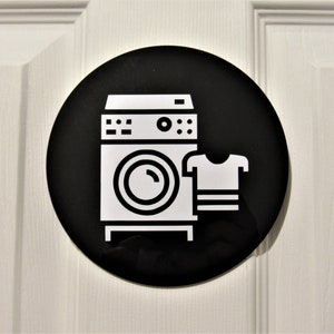 Laundry Room Door Acrylic Sign Wall Decor, Laundry Symbols Room Decor ...