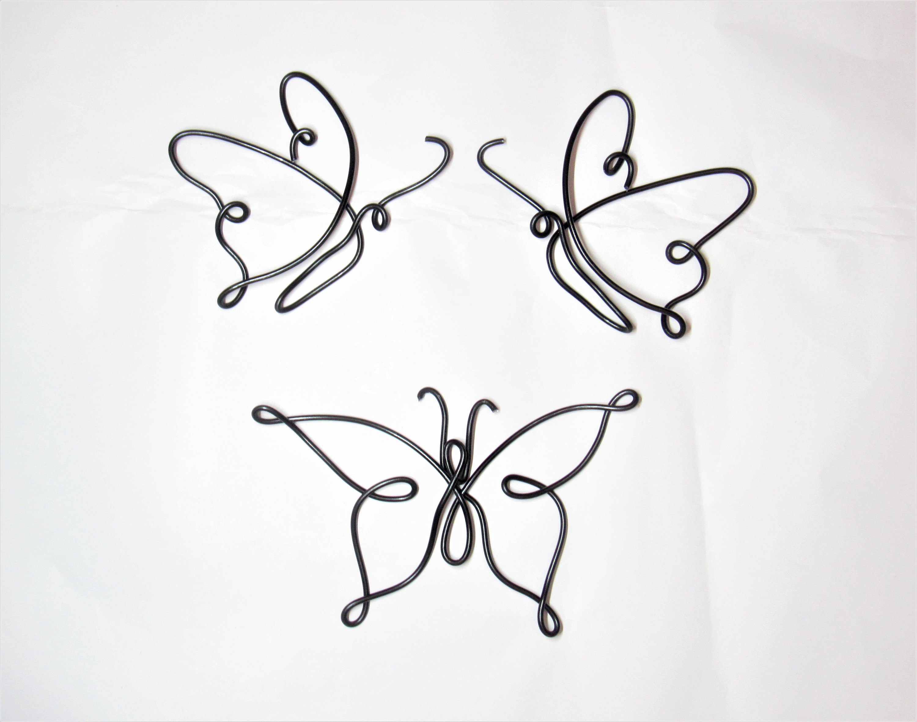 Butterfly wire metal wall art home decor garden boho living | Etsy