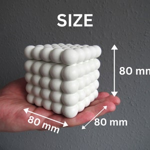 Concrete Cube Bubble Box Unique Bubble Jewellery Storage Box Decorative ...