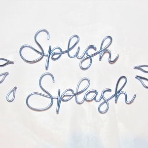 Splish Splash Wire Words Bathroom Sign, Splish Splash Wire Wall Art ...