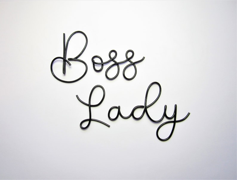 Boss Lady Sign Office Decor Wire Wall Art Gift Boss Lady Wire - Etsy