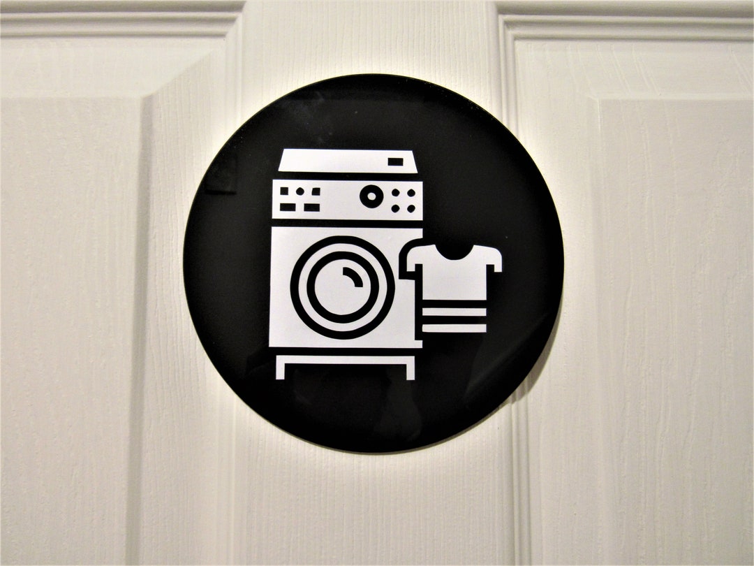 Laundry Room Door Acrylic Sign Wall Decor, Laundry Symbols Room Decor ...