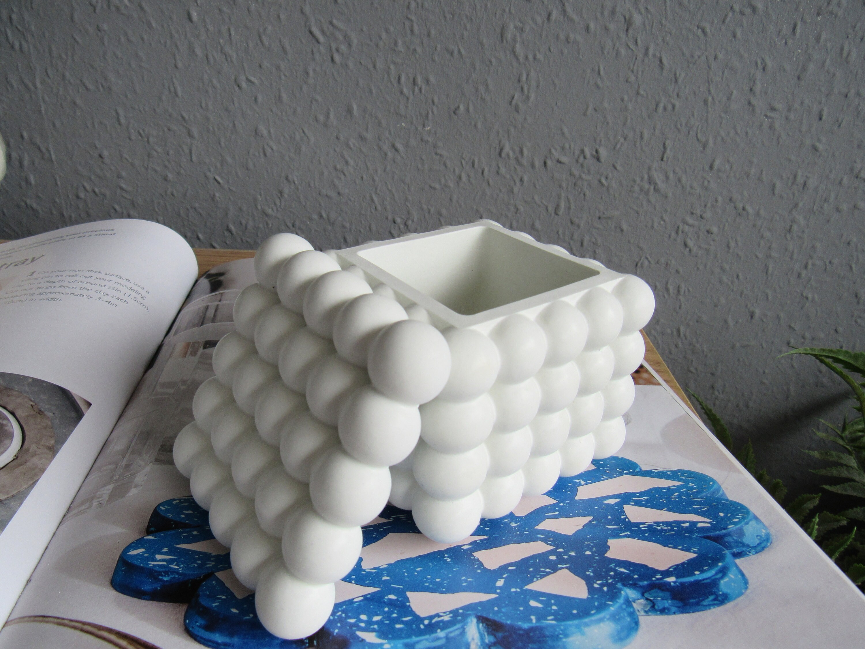 Concrete Cube Bubble Box Unique Bubble Jewellery Storage Box Decorative ...