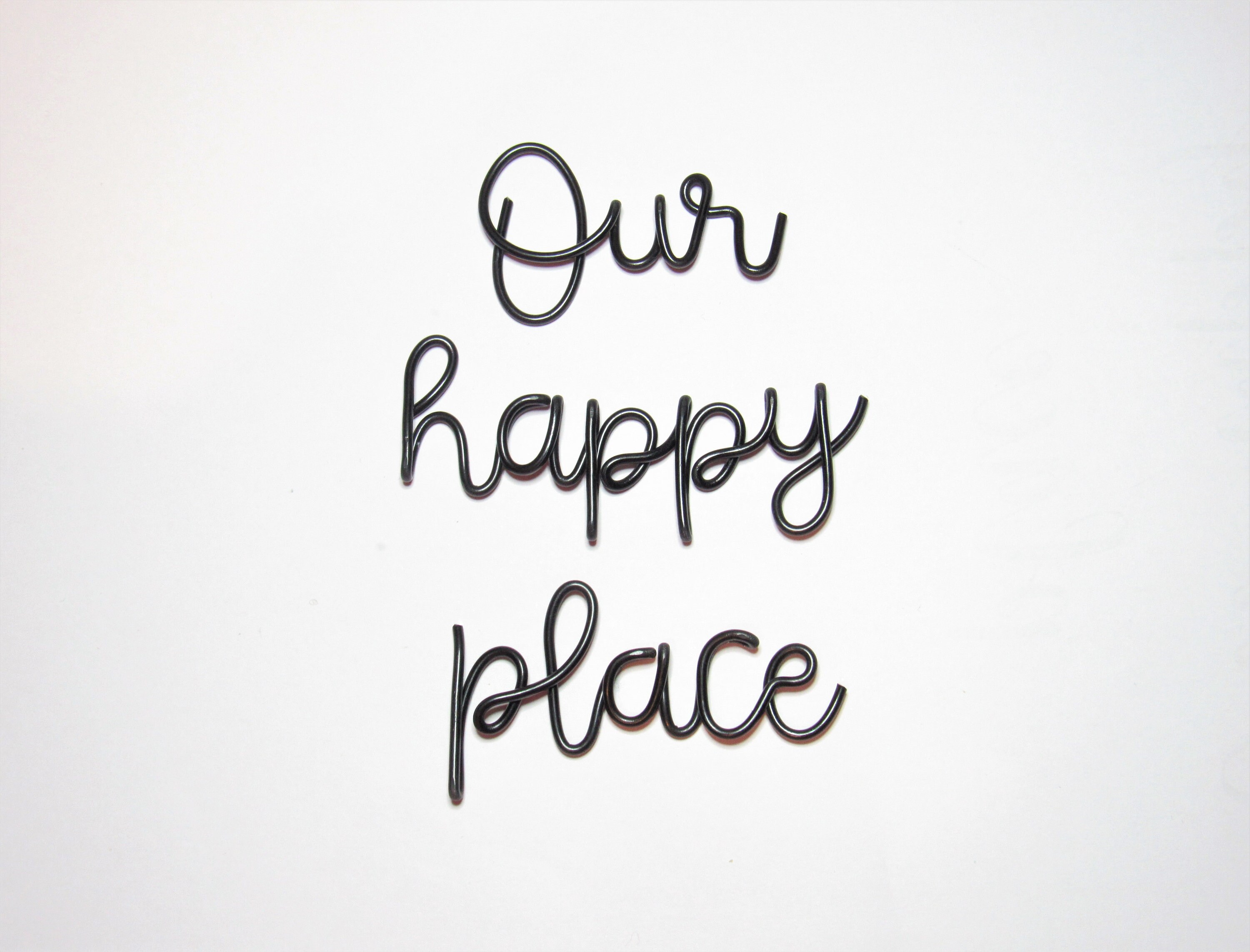 Our Happy Place Sign Wire Wall Art Words Our Happy Place | Etsy