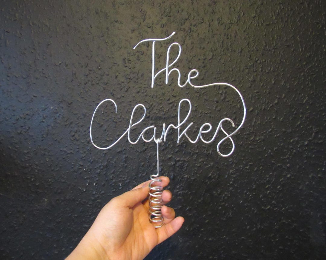 Family Name Custom Tree Topper Wire for Christmas Tree Topper Wire Art ...