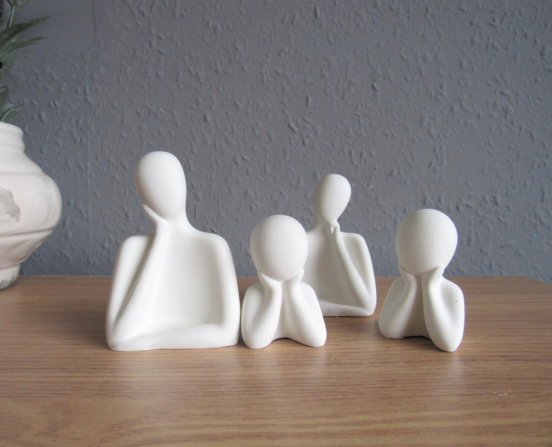 Concrete Family Figurines Thinker Statue Gift Thinking Statue Decor ...