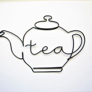 Wire Teapot Wire Wall Art Teapot Sign Kitchen Wall Decor Signs, Tea ...