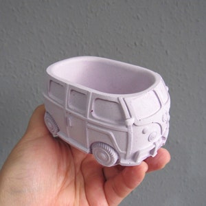 Concrete Bus Plant Pot Cactus Pot Cute Planter Miniature Bus Pot Cute ...