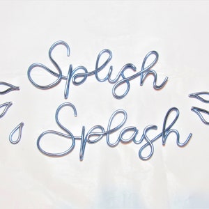 Splish Splash Wire Words Bathroom Sign, Splish Splash Wire Wall Art ...