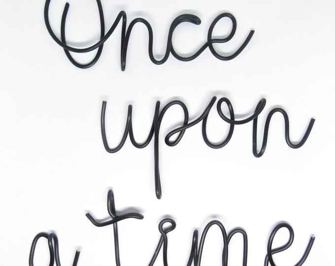 Once Upon a Time Sign Nursery Wall Art Woodland Nursery Wall - Etsy