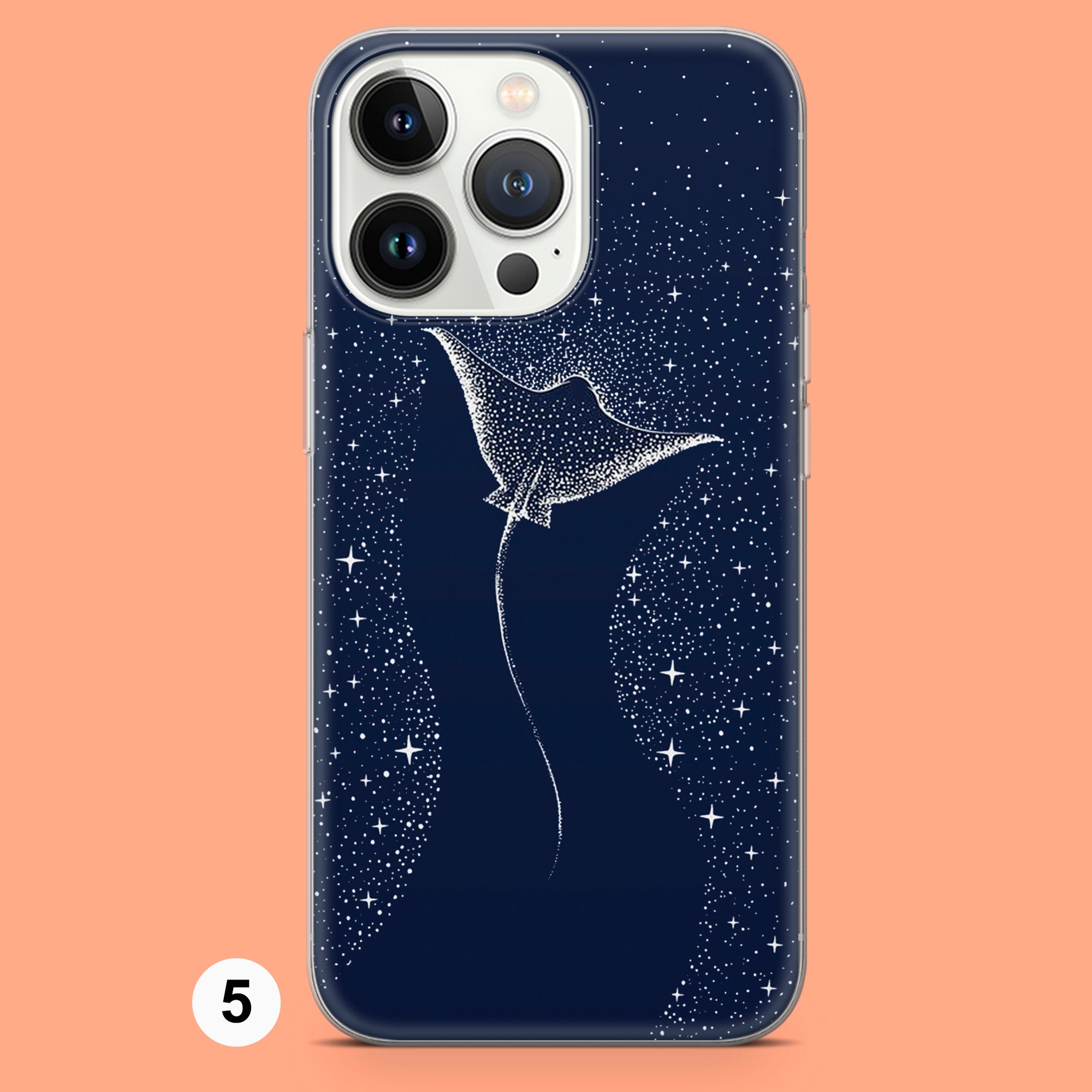 Blue Stingray Phone Case Star Ocean iPhone Cover for iPhone 17air, 16E ...