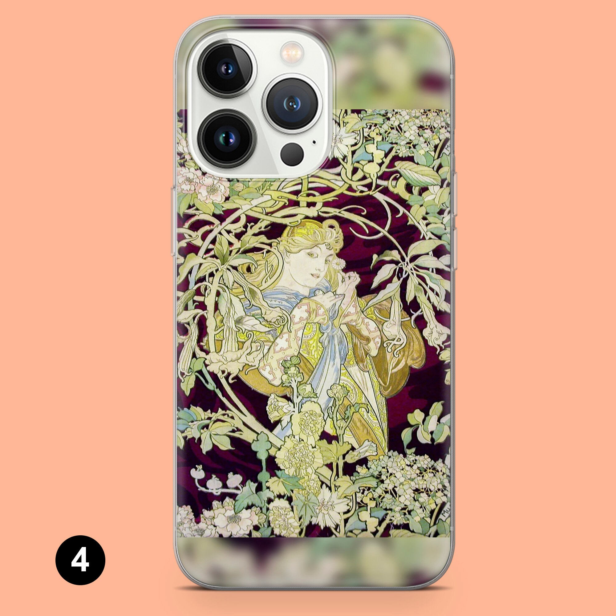 Mucha Poster Phone Case Art Nouveau iPhone Cover for iPhone 17air, 16E ...