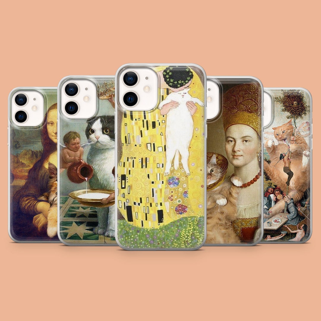 Cat Parody Phone Case Famous Painting iPhone Cover for iPhone 17air ...