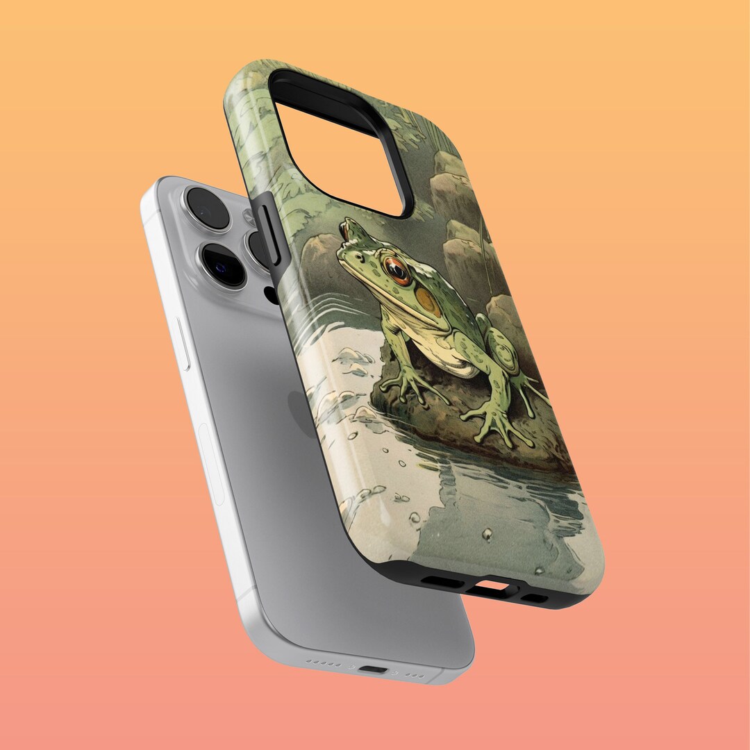 Rugged Frog Pond Phone Case Cottagecore Frog Cover for iPhone 16plus ...