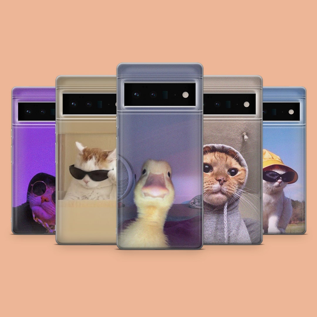 Cat Meme Phone Case Funny Duck Phone Cover for Google Pixel 9A, 9pro XL ...