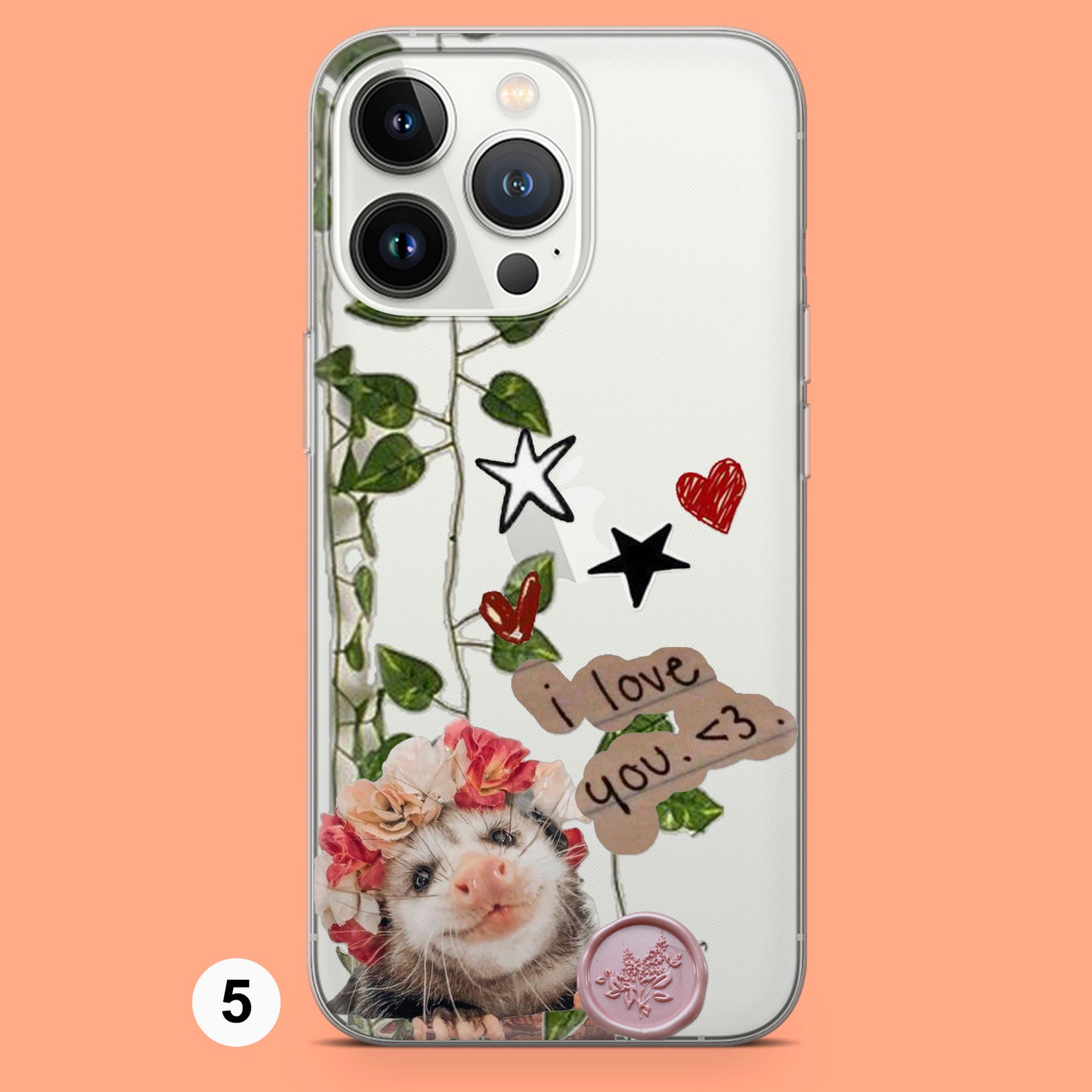 Cute Possum Phone Case Possum Lover iPhone Cover for iPhone 17air, 16E ...