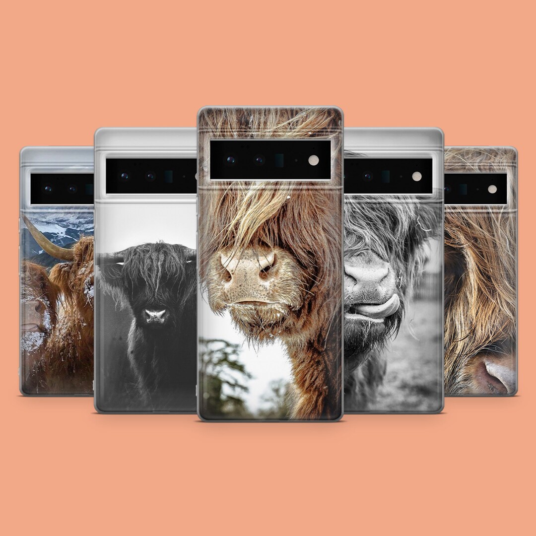 Highland Cattle Phone Case Scottish Cow Phone Cover for Google Pixel 8A ...