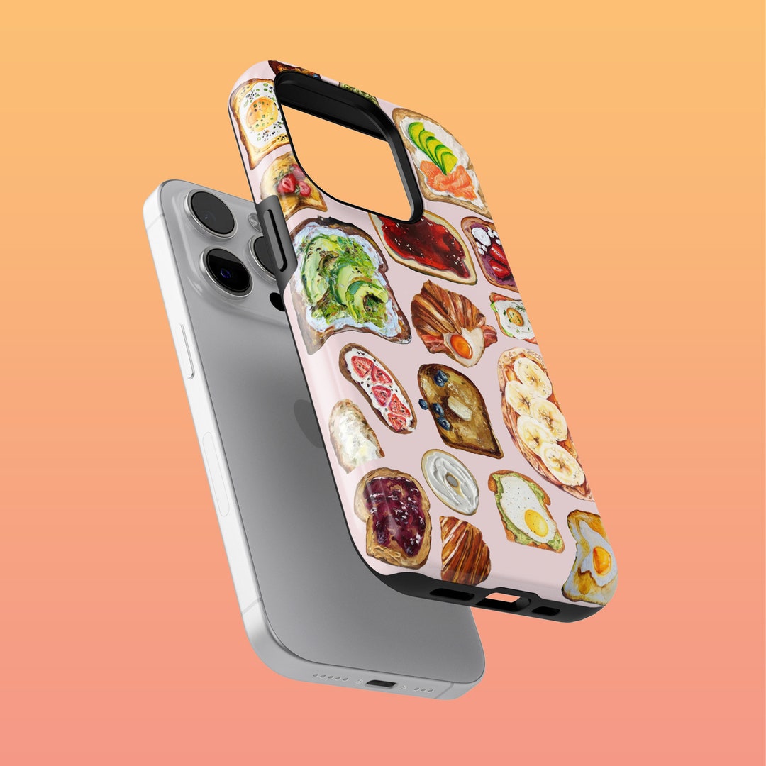 Tough Breakfast Sandwich Phone Case Foodie Cover for iPhone 16plus, 15 ...