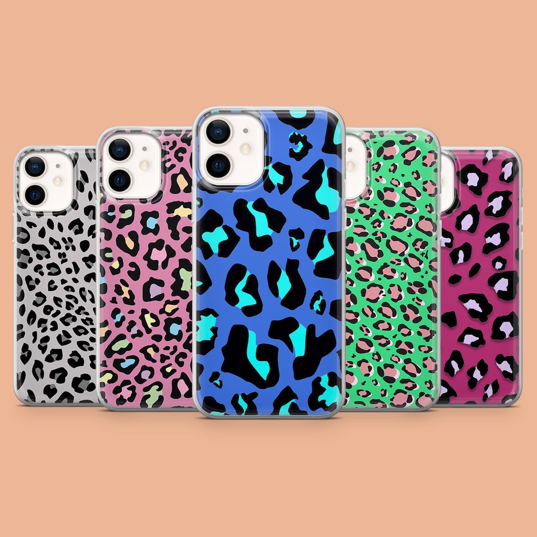 Leopard Print Phone Case Cheetah Pattern iPhone Cover for iPhone 16, 15 ...