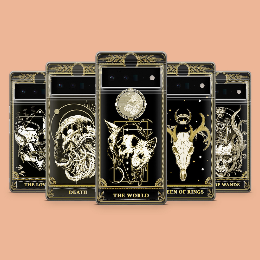 Goth Skeleton Phone Case Tarot Deck Phone Cover for Google Pixel 10, 9A ...