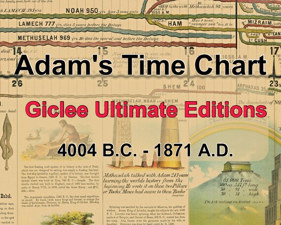 Adams Time Chart Custom Ordered Version Biblical Timeline - Etsy