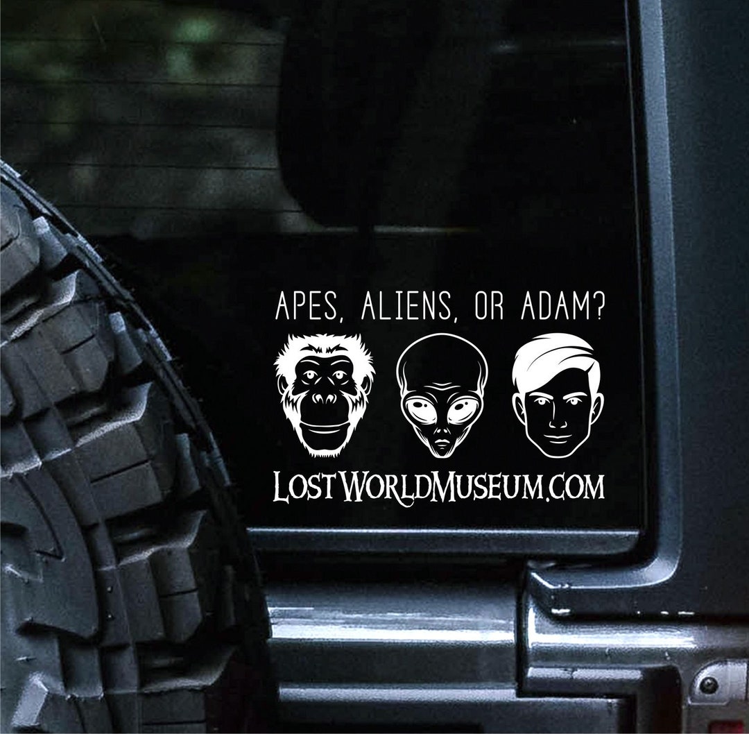 Car Window Decals, Static Stickers - Apes, Aliens or Adam? - Etsy