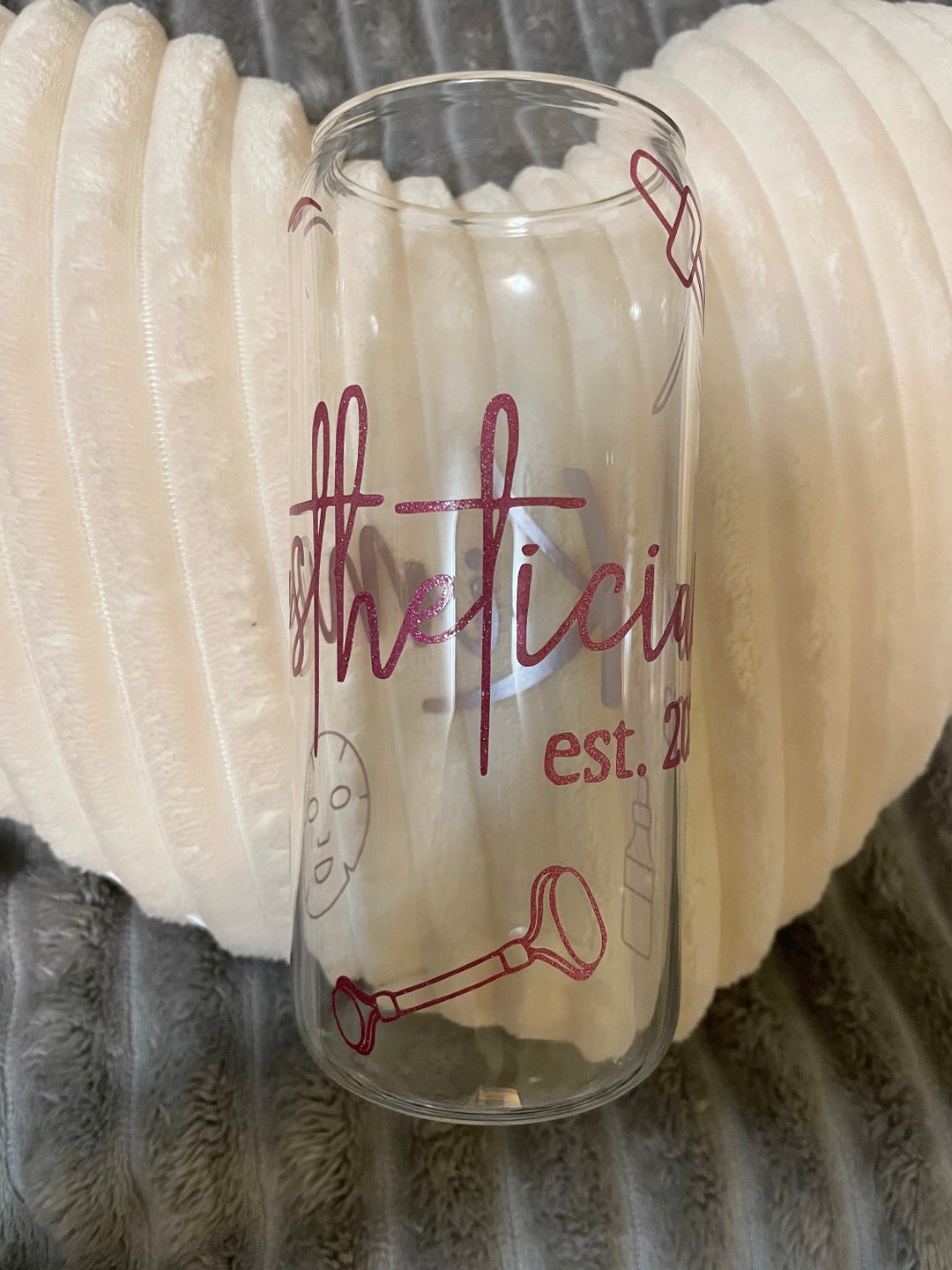 Custom Esthetician Glass Cup! - Etsy