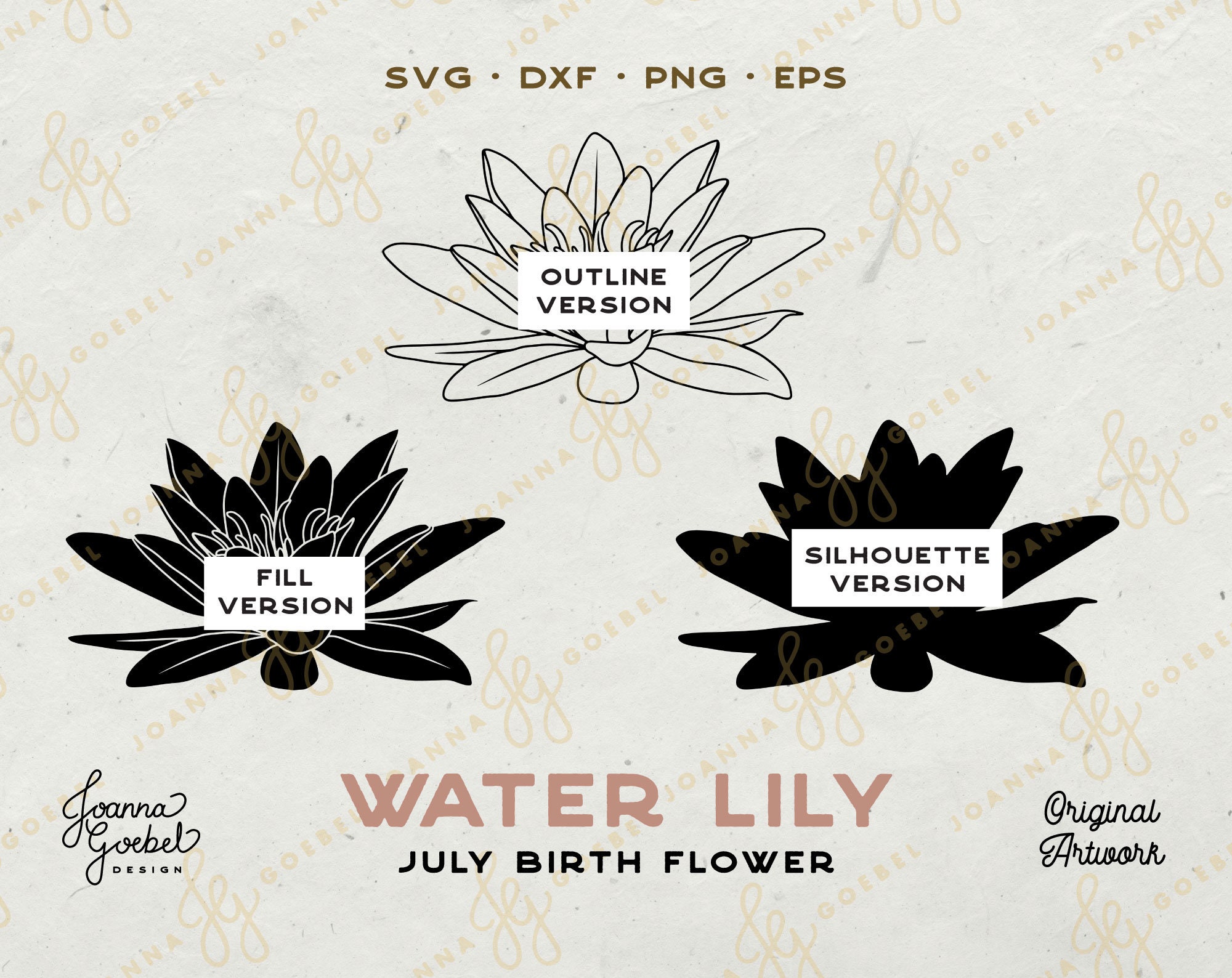Water Lily SVG, Lotus Flower Clipart (digital Download) - Etsy