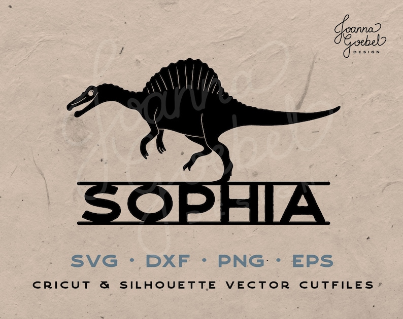 Spinosaurus SVG Dinosaur Split Monogram SVG Dinosaur Name - Etsy