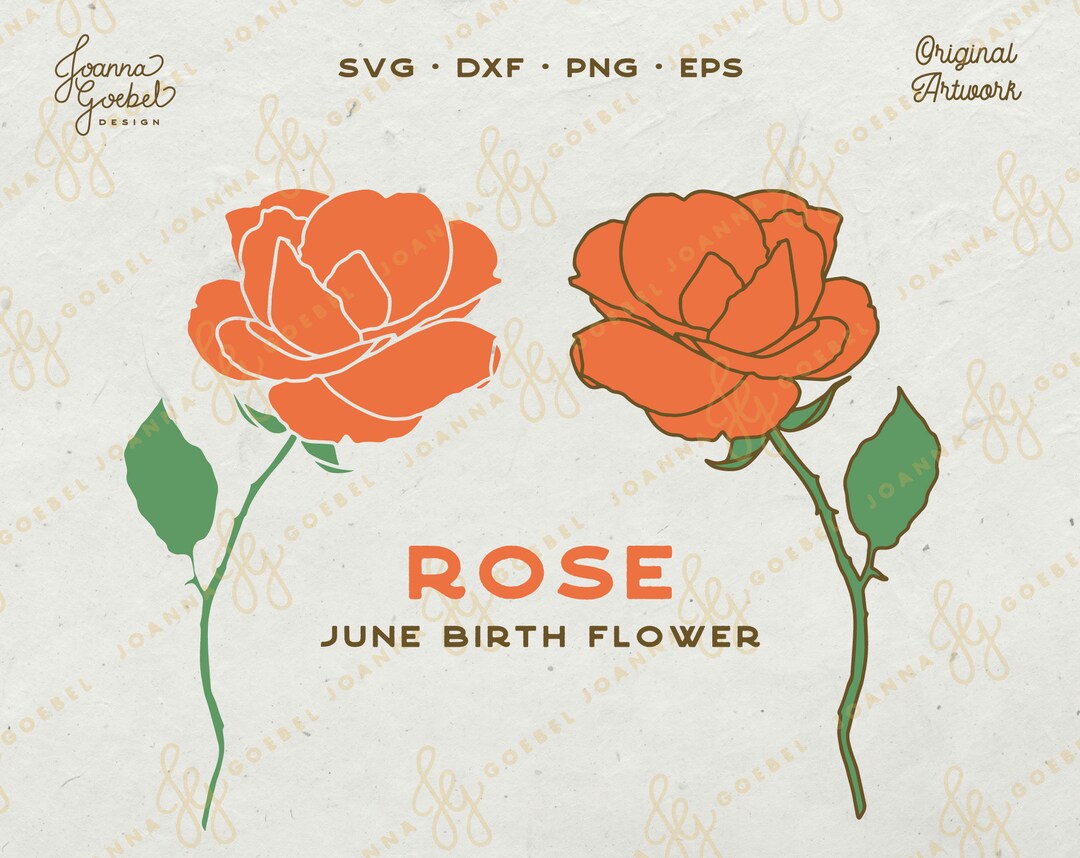 Layered Rose Svg Retro Rose SVG June Birth Flower SVG Retro Flower Png ...