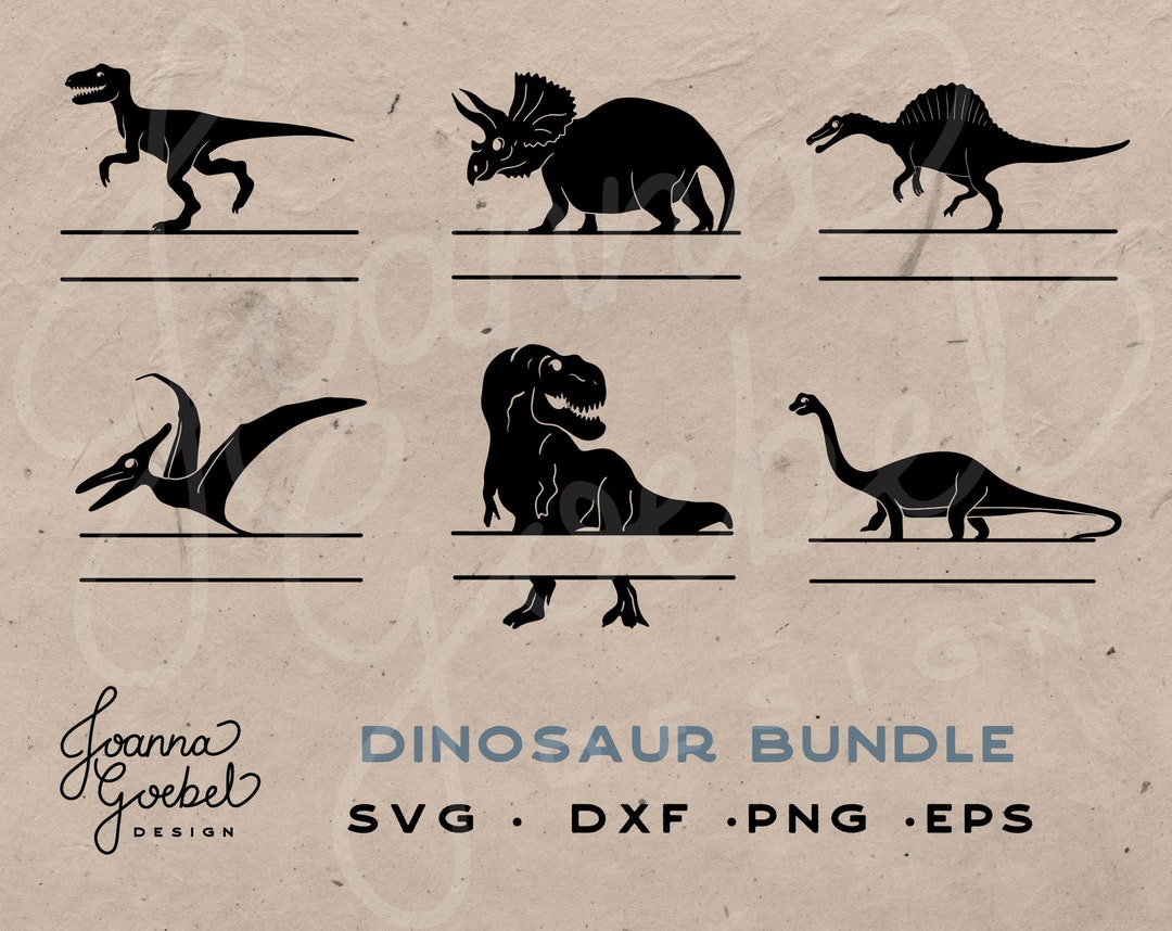 Dinosaur Bundle Svg; Dinosaur Split Monogram Svg; Dino Name Svg; Cricut ...