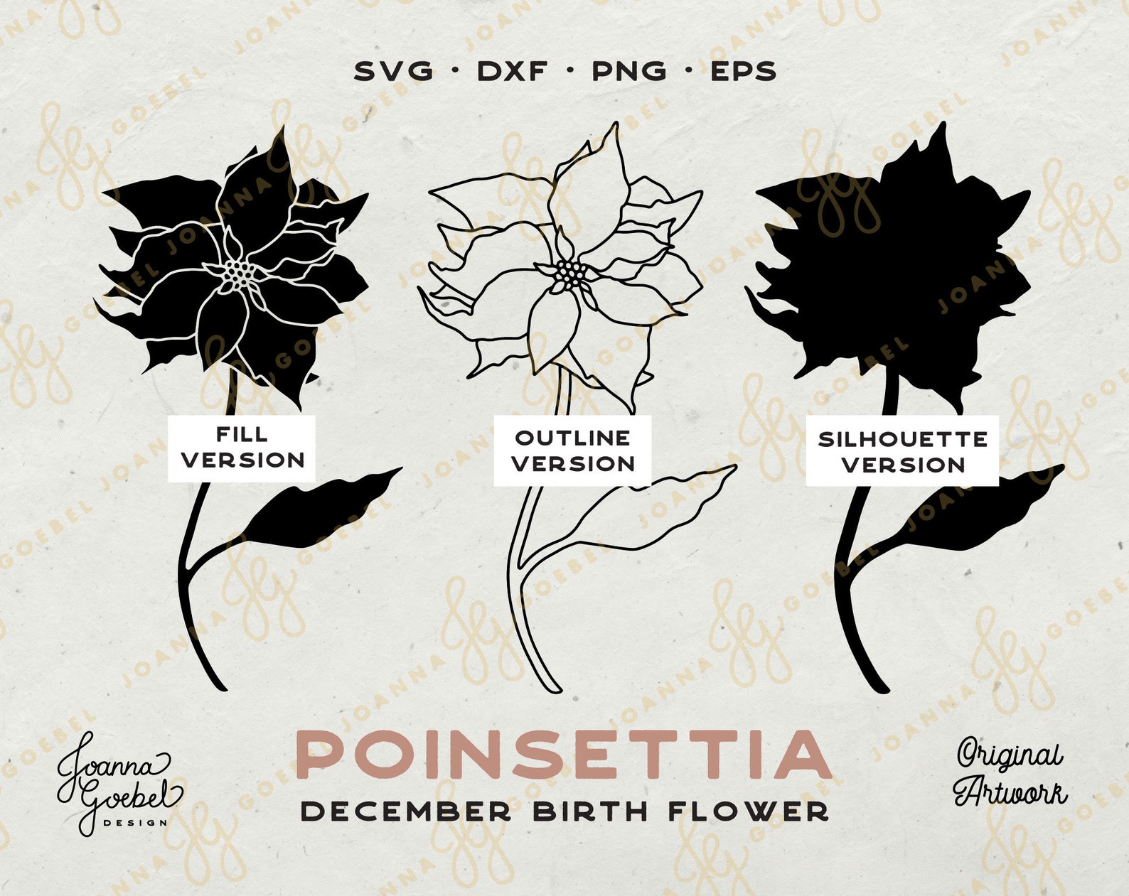 Poinsettia SVG December Birth Flower SVG Layered Flower Svg - Etsy