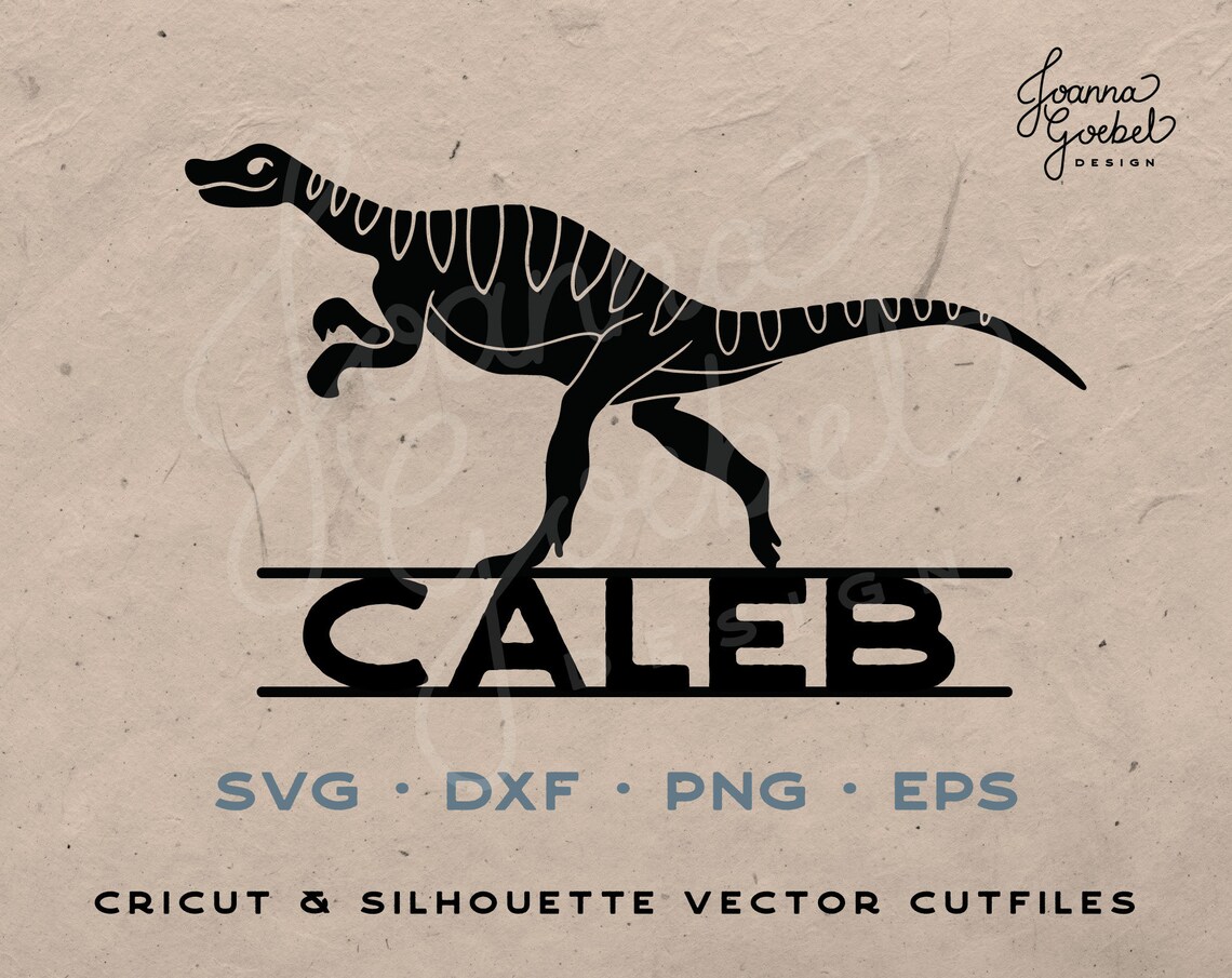 Dinosaur Split Monogram SVG Raptor SVG Dinosaur Name SVG | Etsy