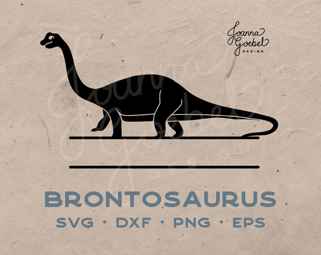 Brontosaurus SVG Dinosaur Split Monogram SVG Dinosaur Name SVG for ...