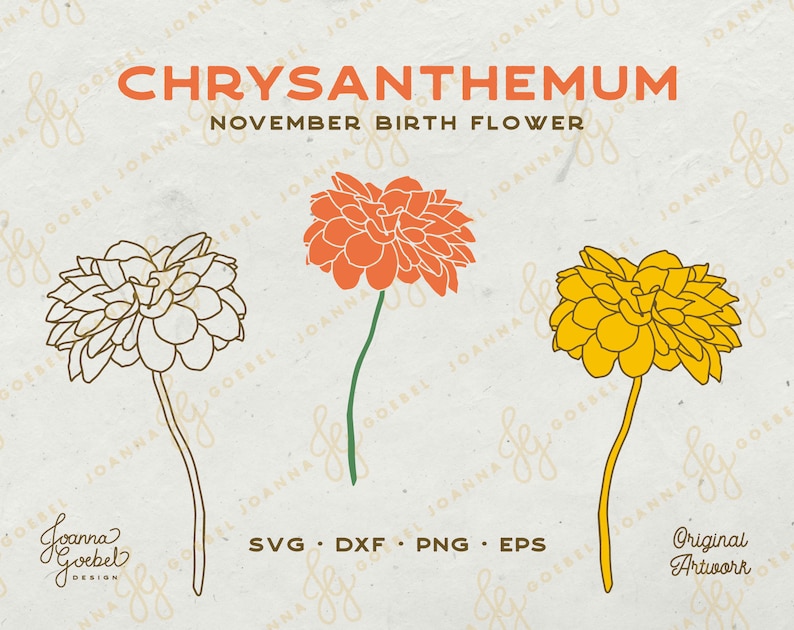 Chrysanthemum SVG November Birth Flower SVG Layered Flower - Etsy