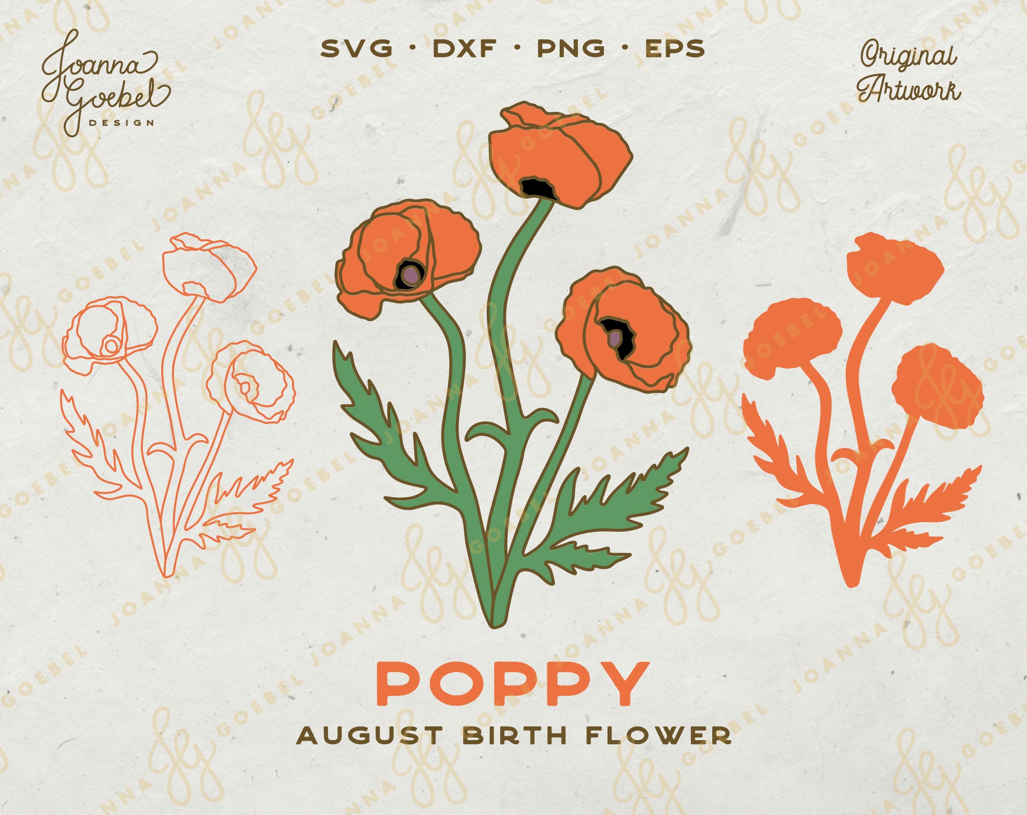 Poppy SVG August Birth Flower SVG Layered flower svg Retro | Etsy