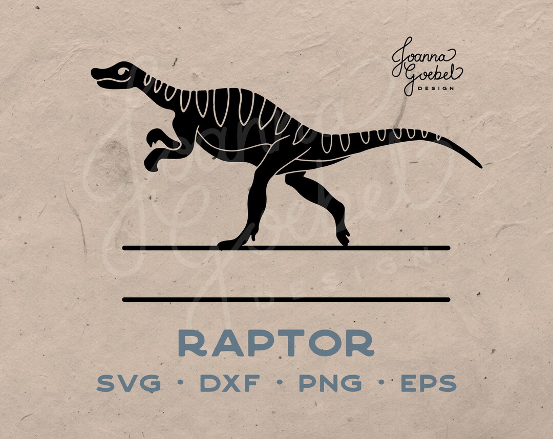 Dinosaur Split Monogram SVG Raptor SVG Dinosaur Name SVG for Cricut ...