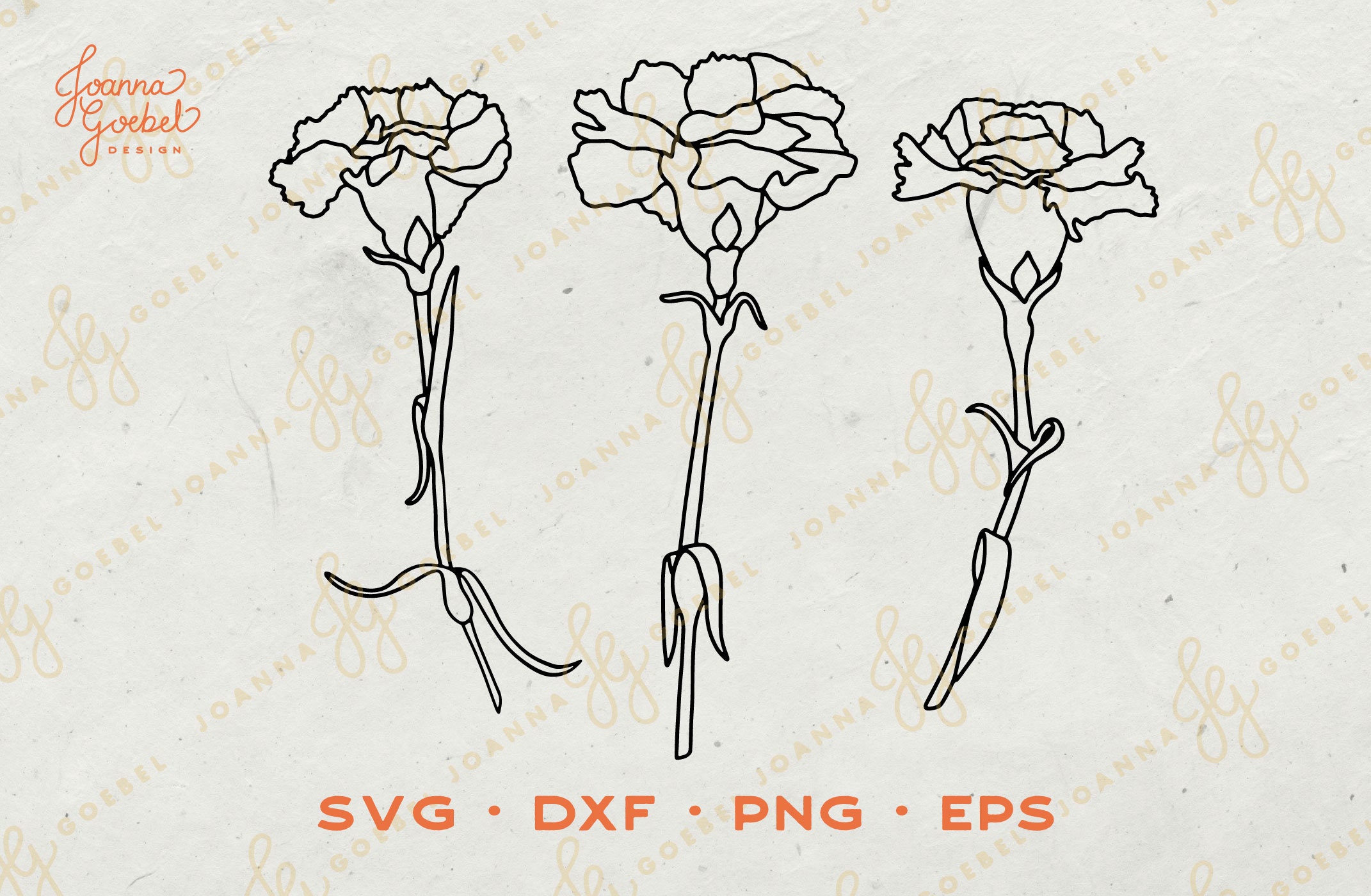 Carnation SVG January Birth Flower SVG Layered Flower Svg | Etsy