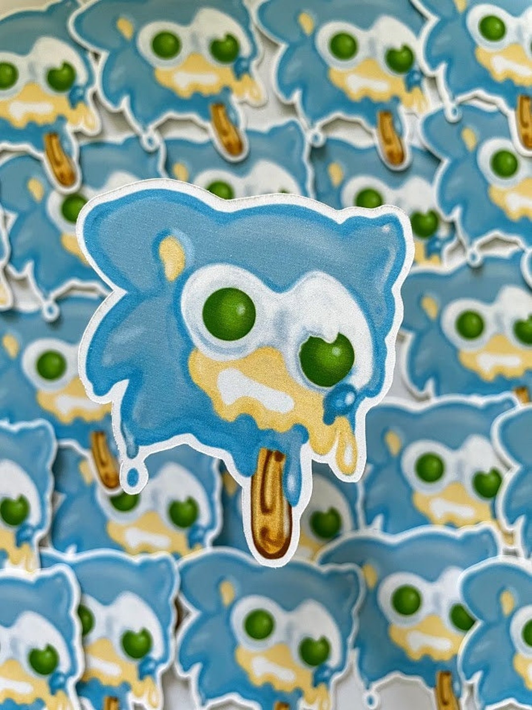 Sonic Inspired Melting Popsicle Summer Sticker, Die Cut Stickers ...