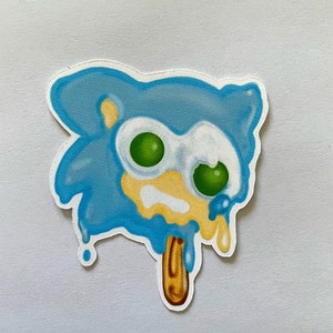Sonic Inspired Melting Popsicle Summer Sticker, Die Cut Stickers ...