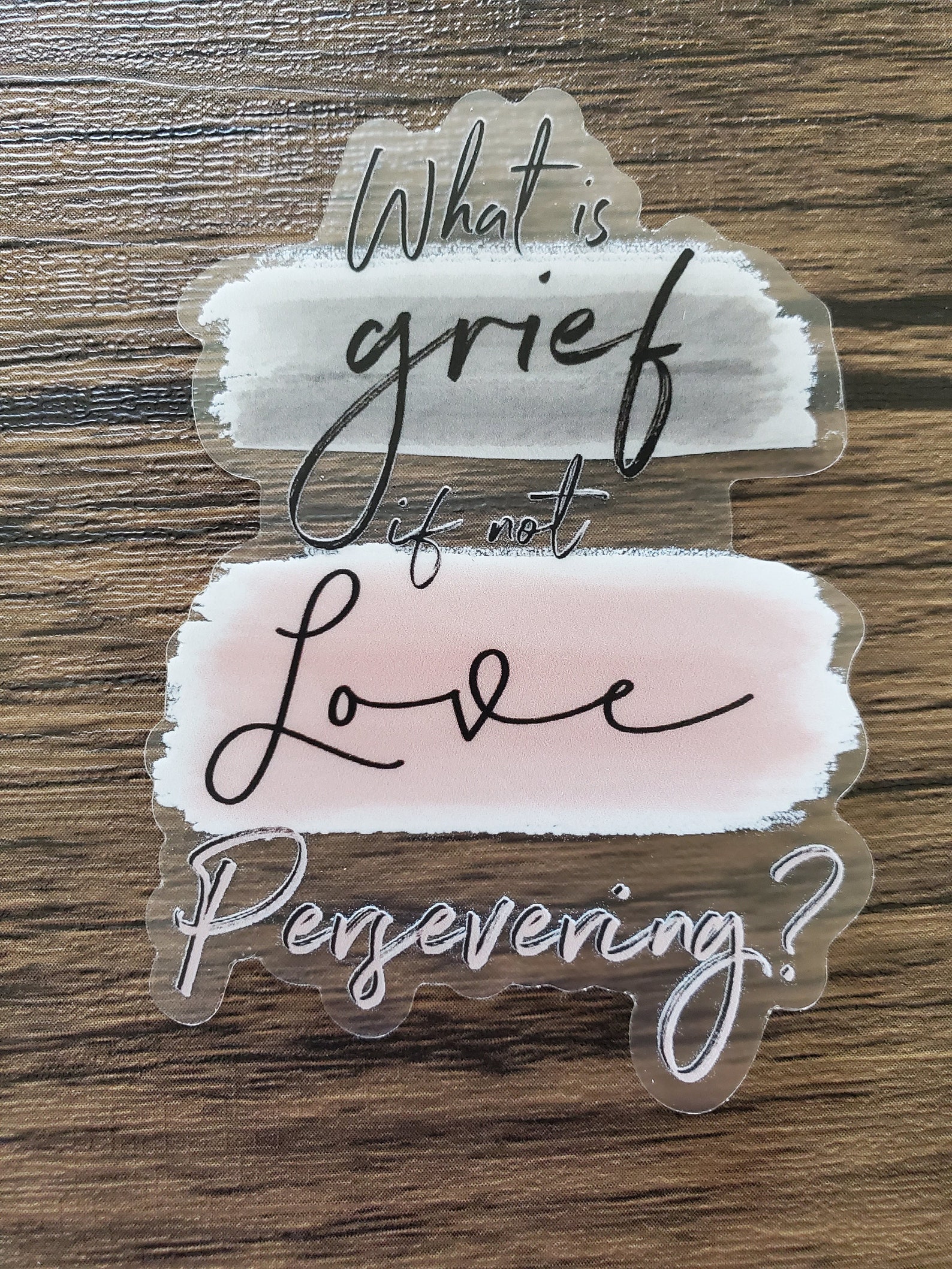 What is Grief Sticker Clear Sticker Die Cut Stickers - Etsy