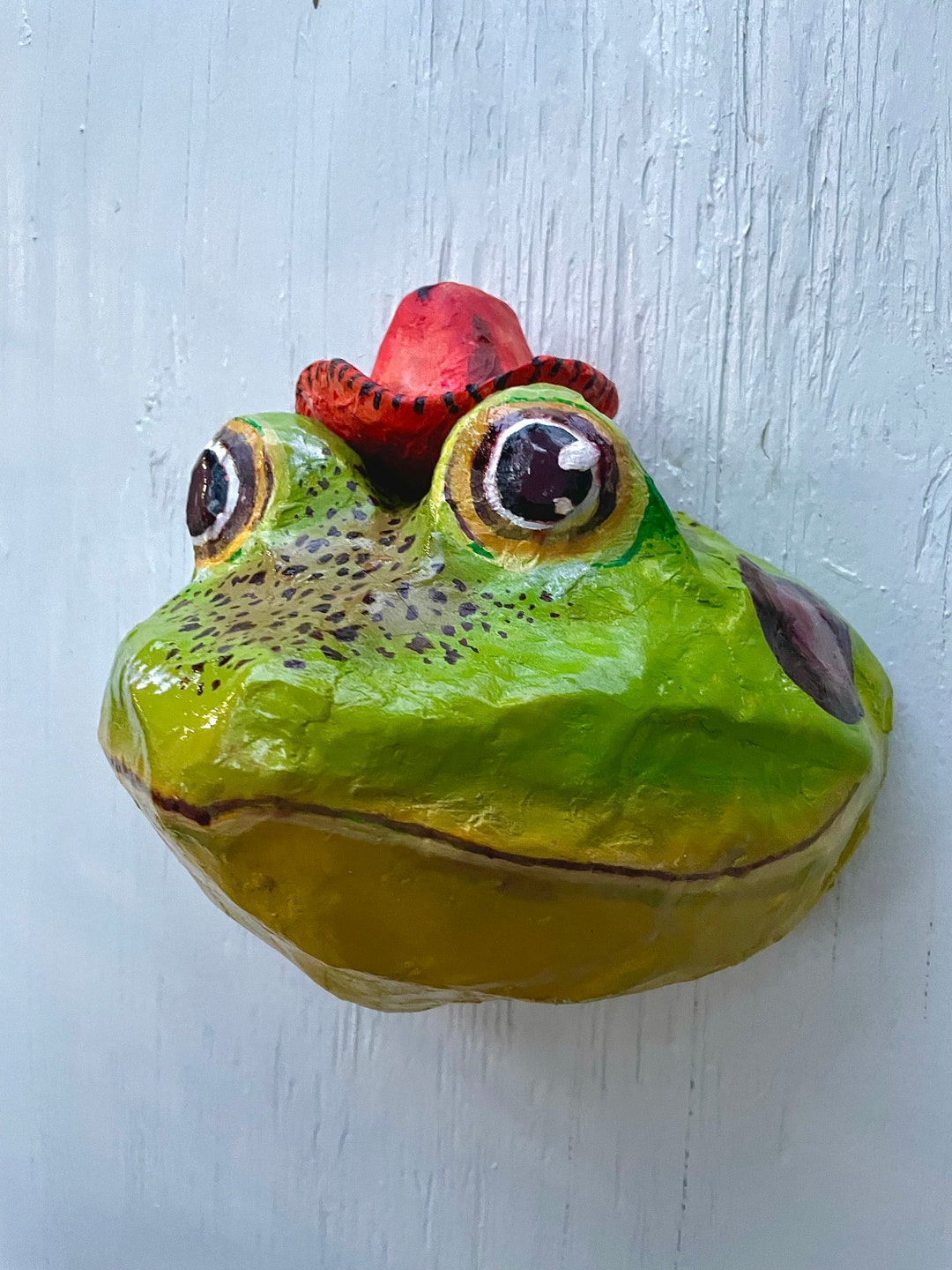 Paper Maché Cowboy Frog Sculpted Wall Art - Etsy