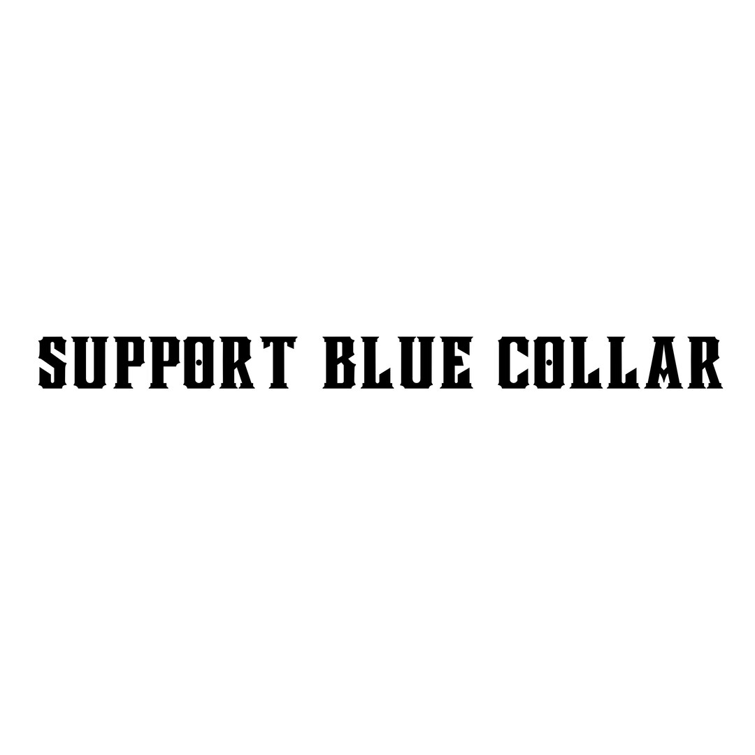 Support Blue Collar Decal - Etsy
