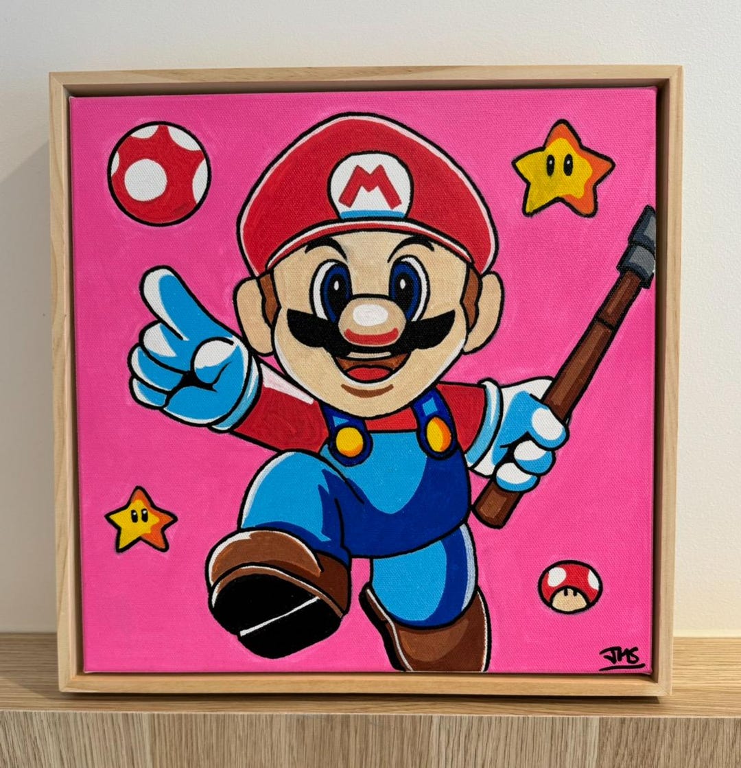 Original Mario Bros Acrylic Canvas - Etsy