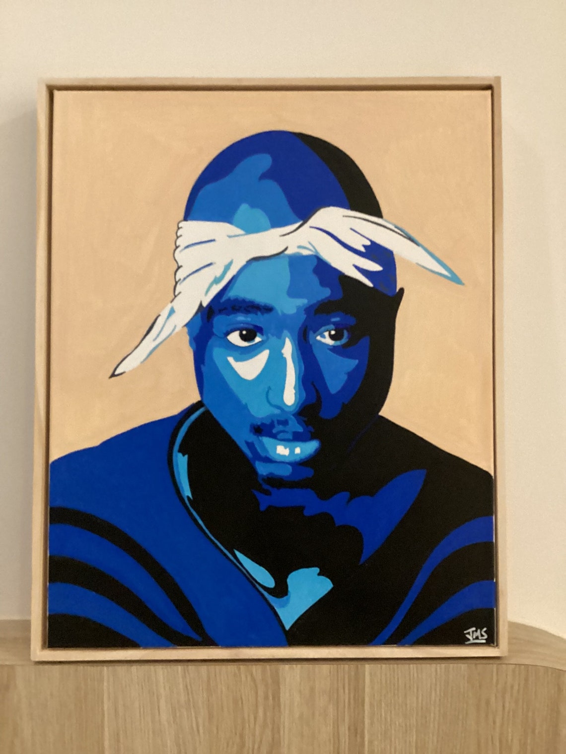 Original Large Tupac Acrylic Acrylic Frame Canvas - Etsy