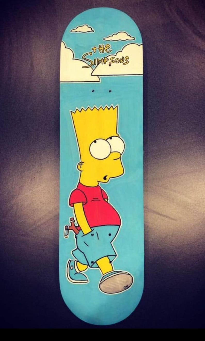 Bart Simpson Slateboard Deck - Etsy