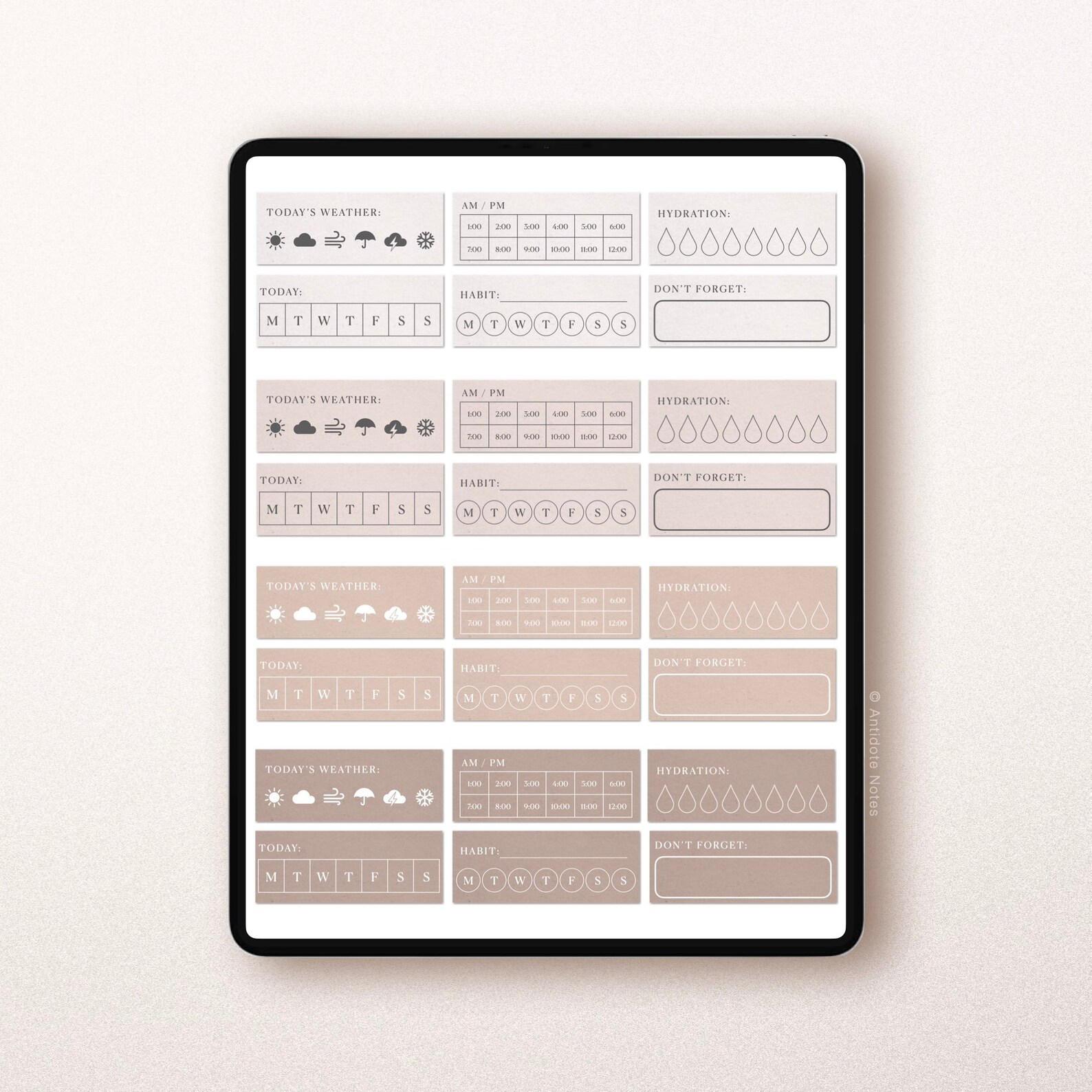 Digital Sticky Notes Neutral Tones Ipad Stickers Digital - Etsy