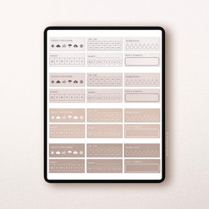 Digital Sticky Notes | Neutral Tones, iPad Stickers Digital Planner, to ...