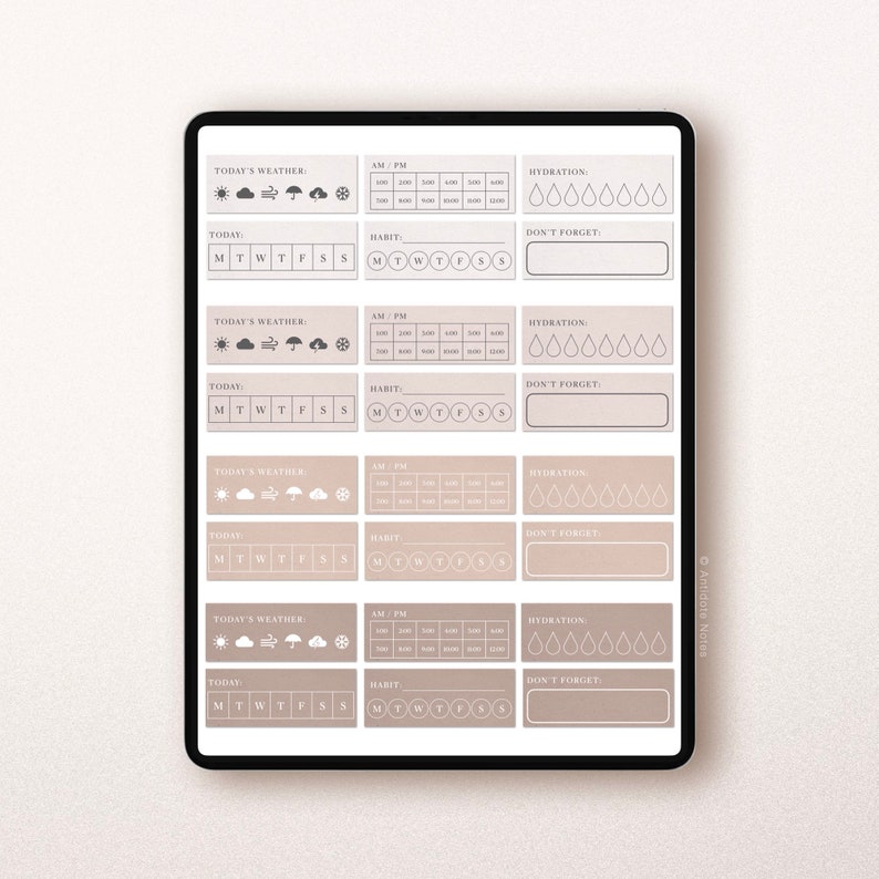 Digital Sticky Notes Neutral Tones Ipad Stickers Digital - Etsy